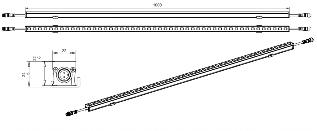 LED Linear Light Outdoor for Building Facade Lighting - GPX LED