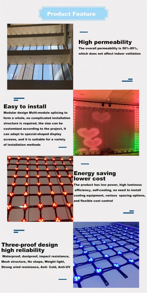 DMX RGB LED Media Facade Screen-LED Pixel Mesh - GPX LED