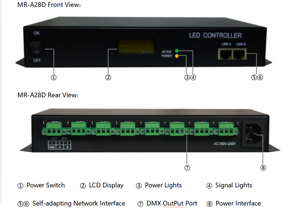 4096 Channel DJ KTV Club Online control Artnet Ethernet SPI DMX Madrix ...